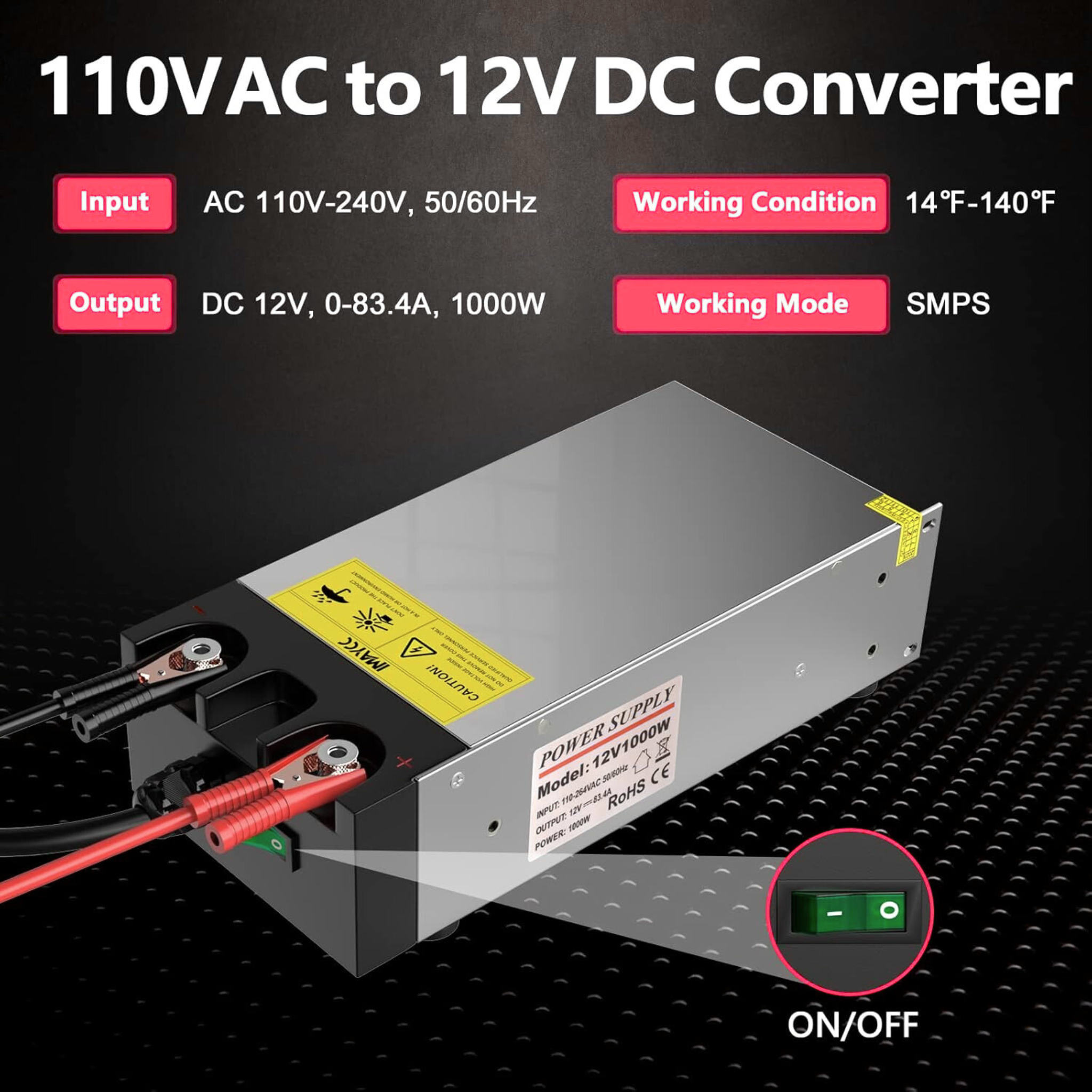 AC Power Converter for Lightning Strike & Jeep® Strike Air Compressors ...