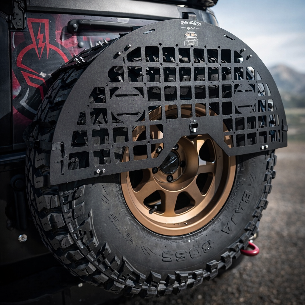 Trail Monkeys Offroad Monkey Pack Spare Tire MOLLE Gear Storage Rack S ...